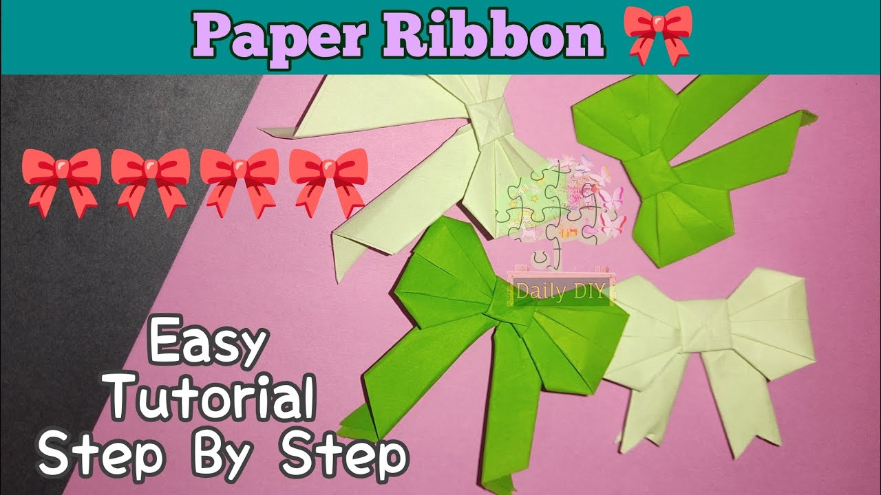 DIY Paper Ribbon Easy | Daily DiY | Ribbon Making Tutorial - YouTube