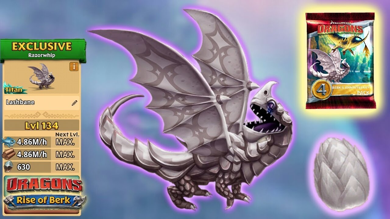 Lashbane (New Exclusive Razorwhip) Titan Mode Level 134 | Dragons: Rise ...