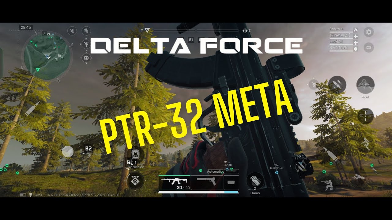TESTEANDO EL MEJOR ARMA DE DELTA FORCE MOBILE BETA | PTR 32 CLASE META ...