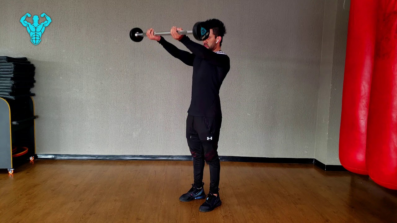 BARBELL EXERCISES - Barbell Front Raises - Underhand - Close Grip - YouTube