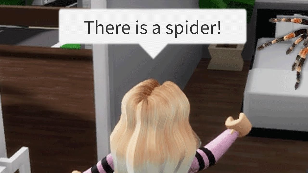 When you saw a spider in your room (meme) Roblox - YouTube