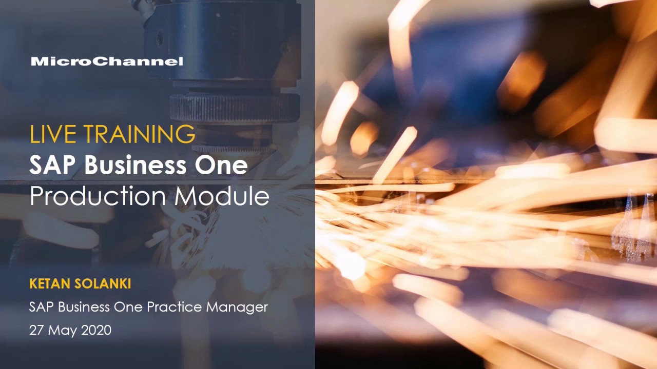 SAP Business One Production Module Training - YouTube