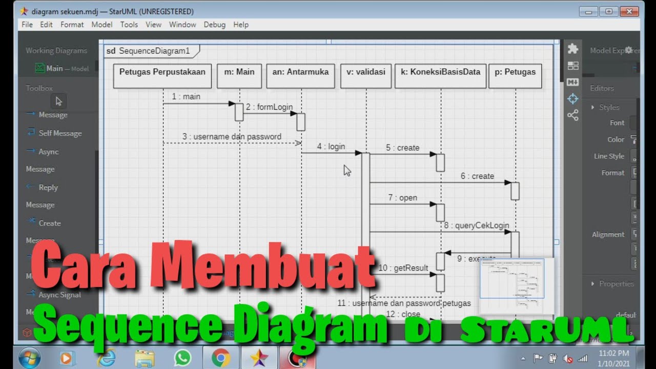 Cara Membuat Diagram Sequence Di Star UML || Part 2 - YouTube