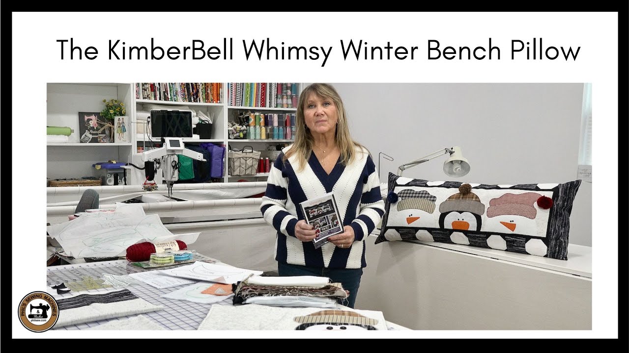 The KimberBell Whimsy Winter Bench Pillow - YouTube