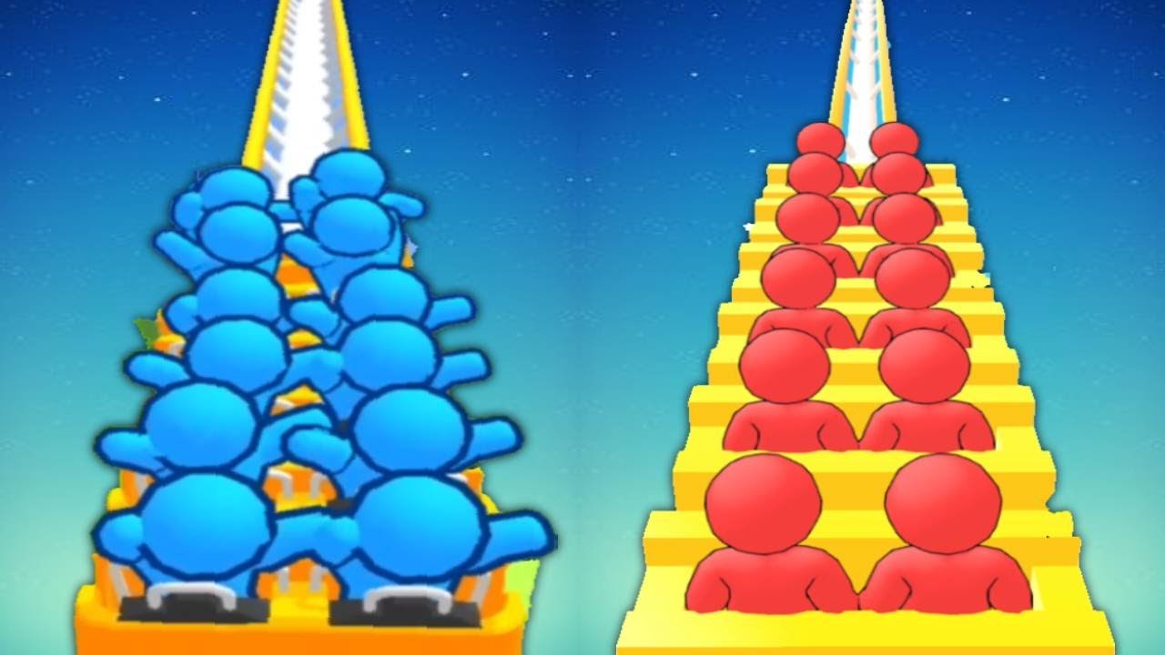 RUNNER COASTER vs ROLLER COASTER RUN 3D - Double Game - YouTube