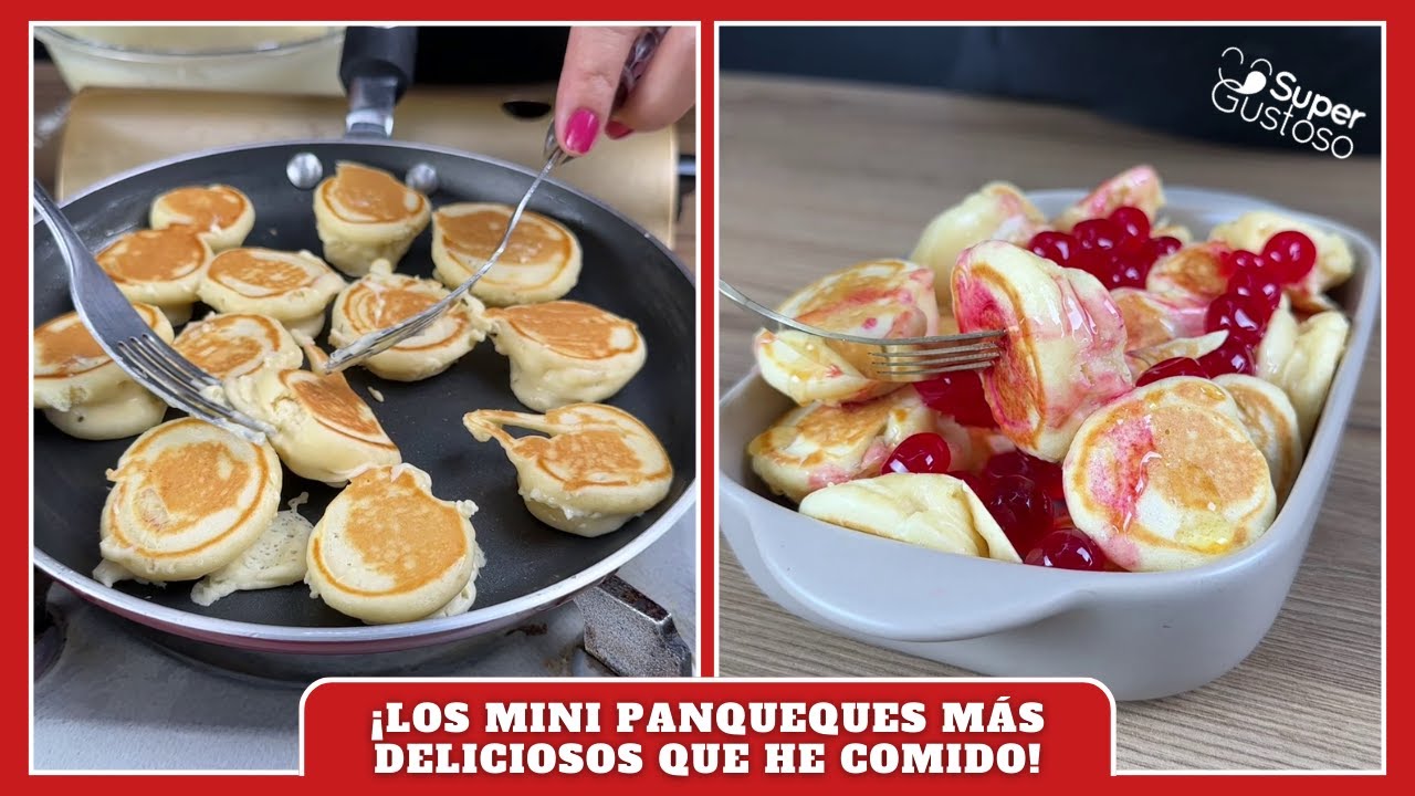 ¡Estos son los mini panqueques de plátano más deliciosos que he comido ...