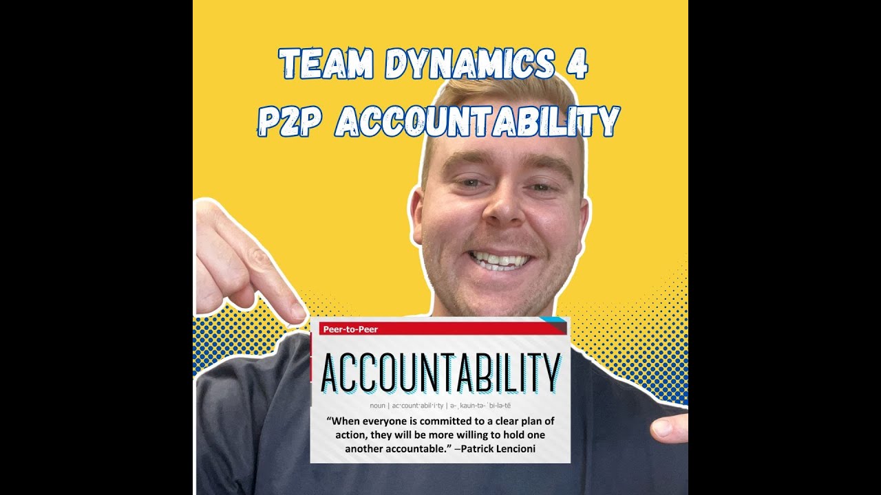 Maximizing your team with Peer-to-Peer Accountability! - YouTube