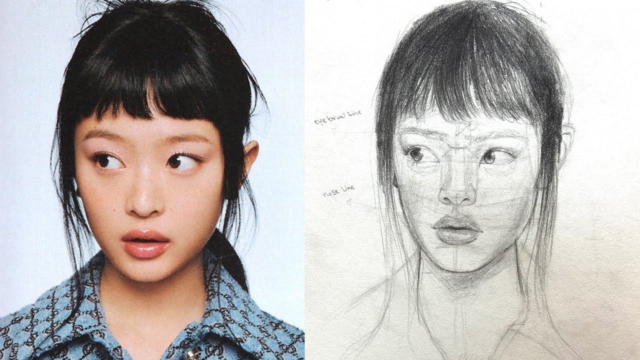 How to draw sketch using loomis method - YouTube