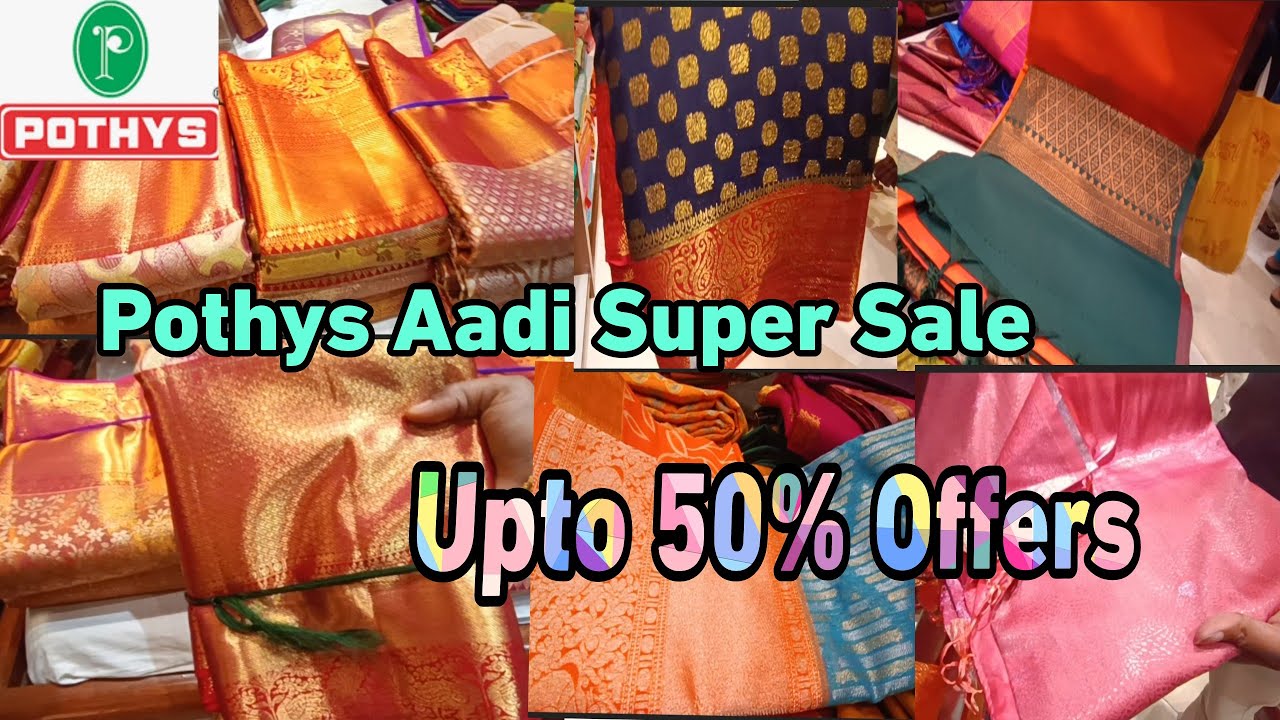 Pothys Aadi Super Sale In bridal & Function Wear Silk Sarees, Mayuri ...