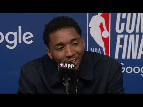 Donovan Mitchell gets asked if he wants LeBron to return to Cleveland after losing to Knicks 😂