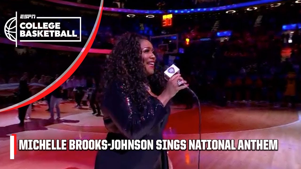 Michelle Brooks-Thompson sings the National Anthem with the Women of ...