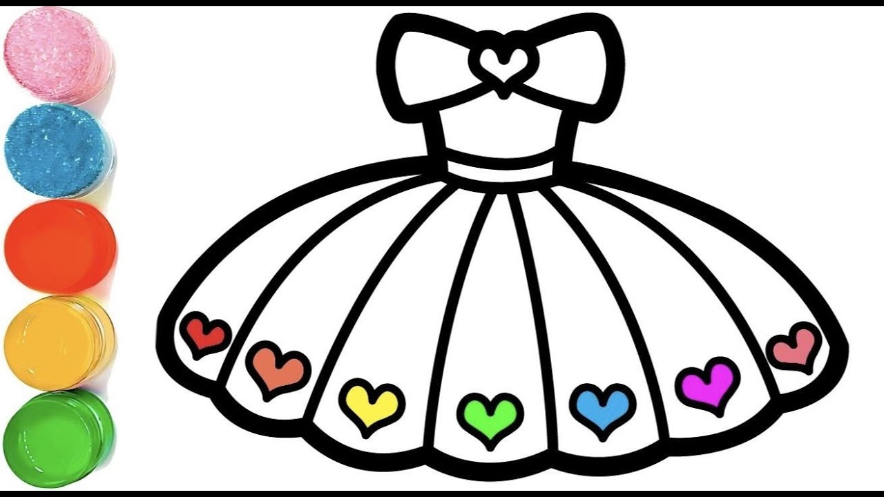 How To Draw Princess Dress Drawing | Cute Princess Dress Drawing ...