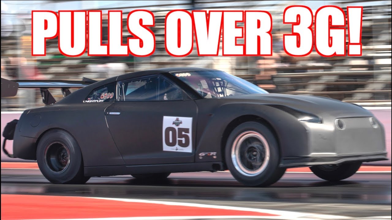 2500HP GTR Pulls Over 3.5G (G-Force) | 60-130MPH 1.59s | Shreds Tire on ...
