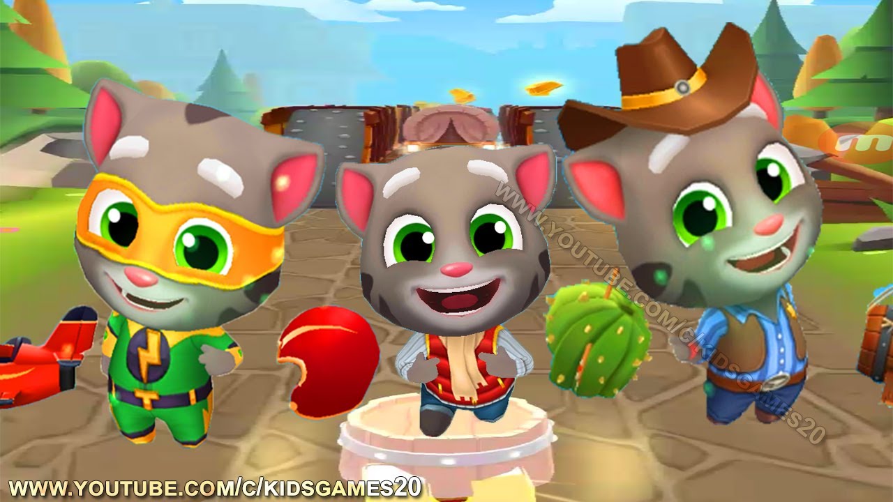 Talking Tom Gold Run - Cowboy vs Frosty vs Super Tom Gameplay HD 2017 ...