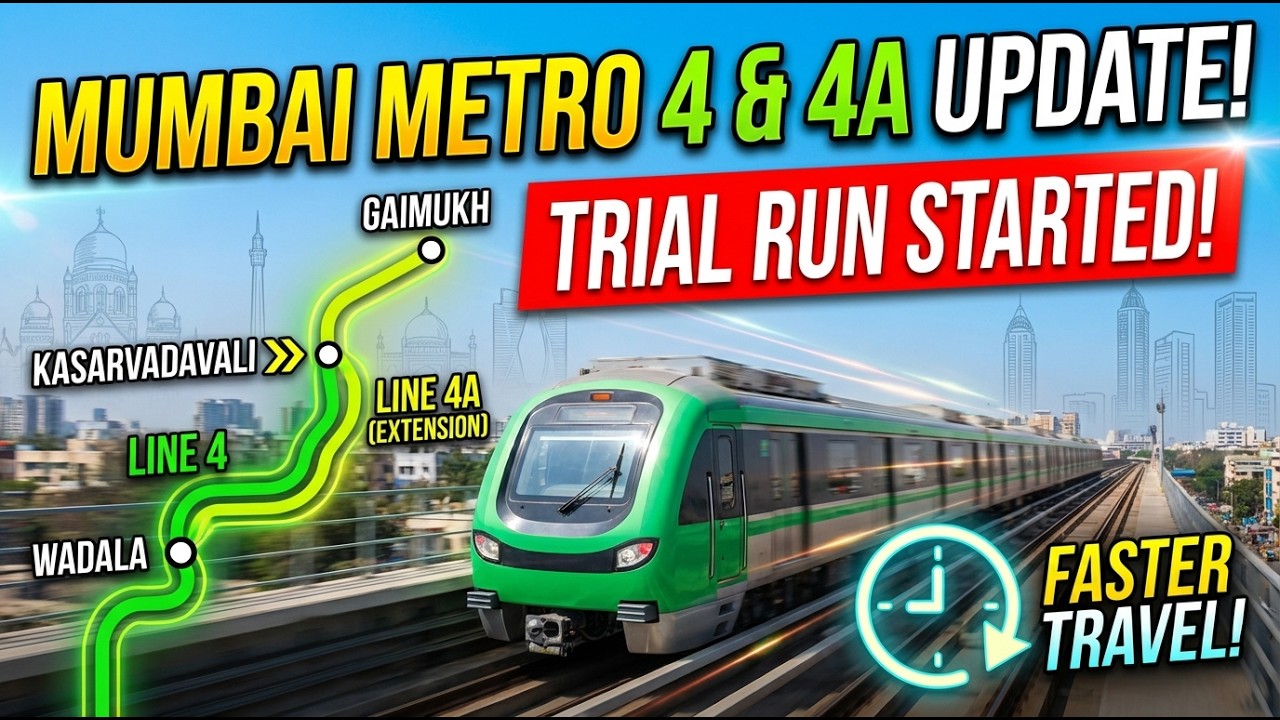 Mumbai Metro Line 4 & 4A Big Update! कब खुलेगी ये मेट्रो? Full Ground ...