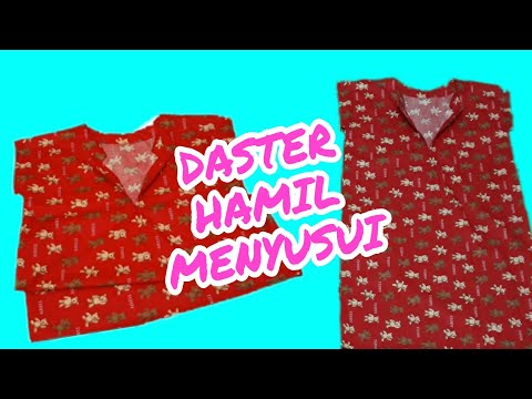 CARA MEMBUAT DASTER MENYUSUI /BUSUI / Homedress || Cara Menjahit || How to sew ||