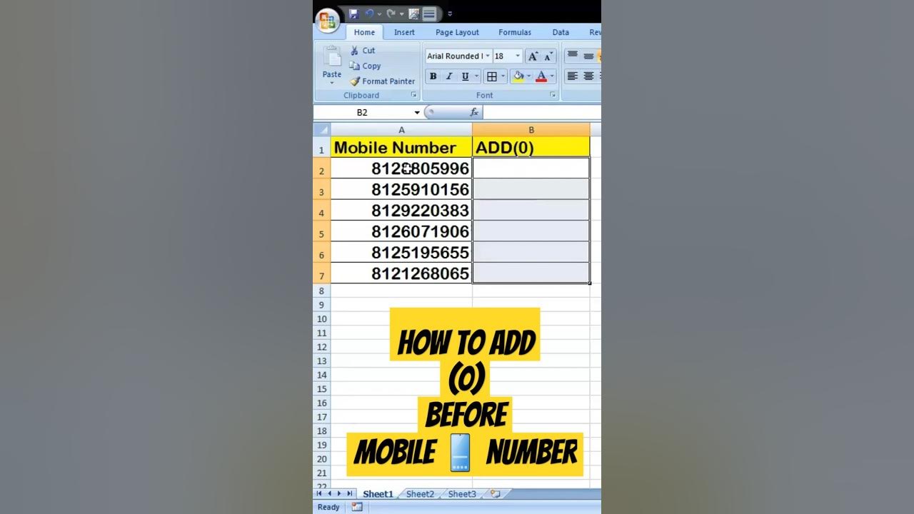 📌 How to Add Zero Before Mobile Number in Excel? | Excel Tips & Tricks 📊 - YouTube