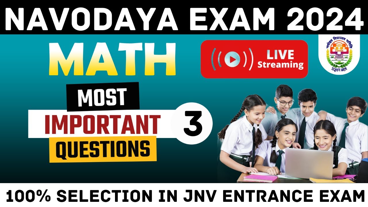 Maths Most Important Questions for Navodaya Exam | JNVST Class 6 Maths ...