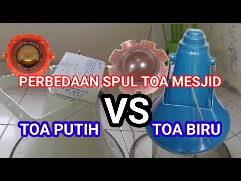 Perbedaan Spul spiker toa corong putih Vs corong biru - YouTube