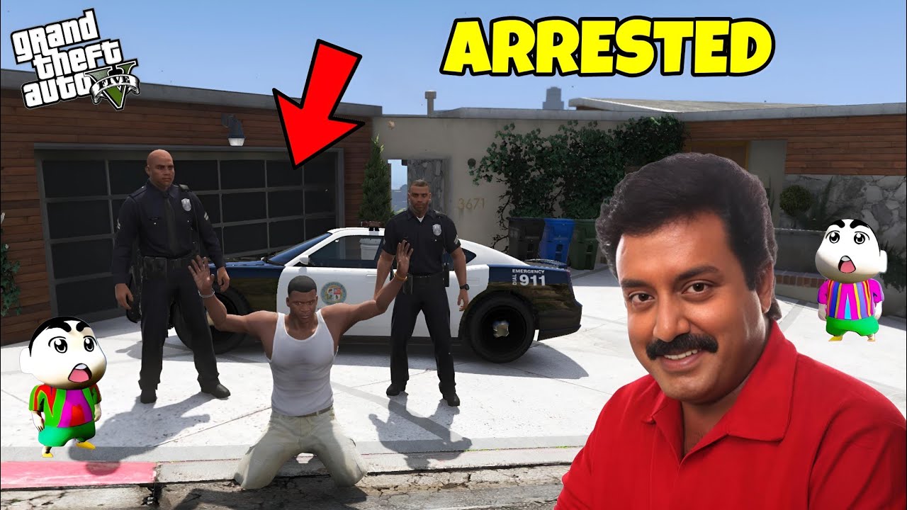 GTA 5 : FRANKLIN GOT ARRESTED 😯 AND SENT TO JAIL - YouTube