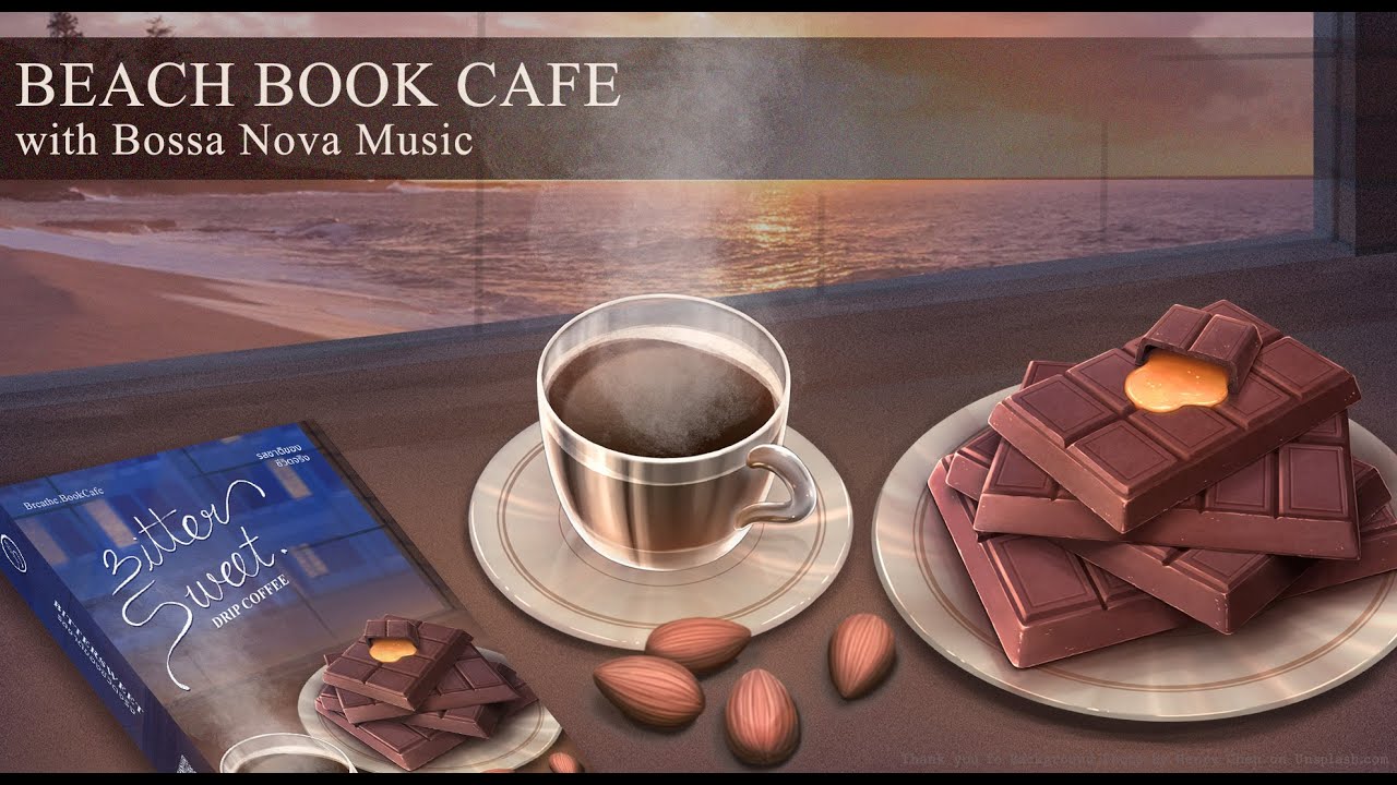 Beach Book Cafe with Bossa Nova Music & Coffee Shop Ambience - YouTube