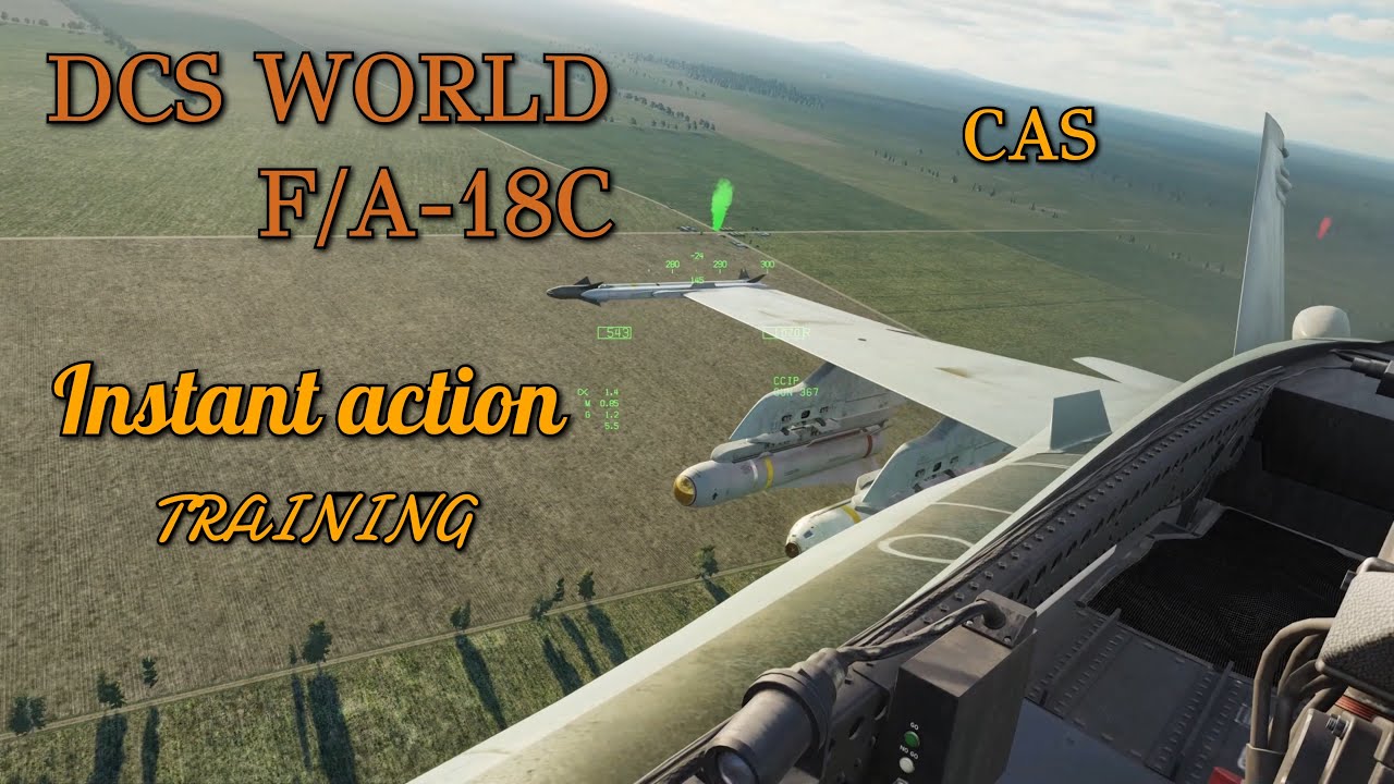 DCS world - Instant Action - F/A-18C Close Air Support - Beam Eye Tracker - Training - YouTube