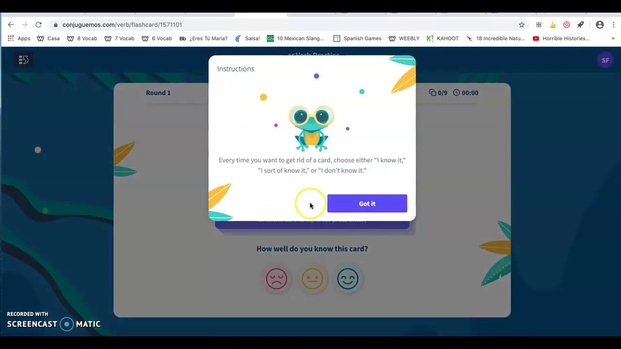 Conjuguemos Game Tutorial - YouTube
