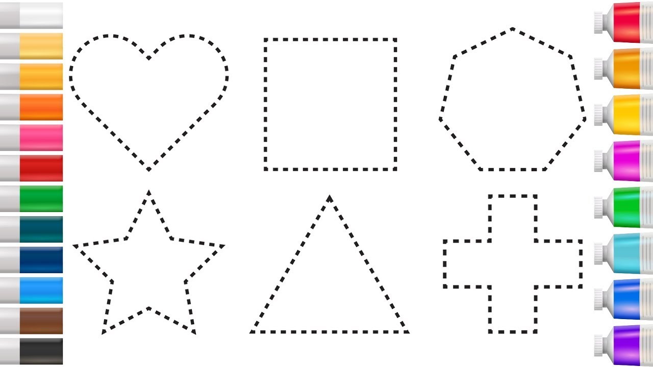 How to draw simple 2d geometric shapes | step by step - YouTube