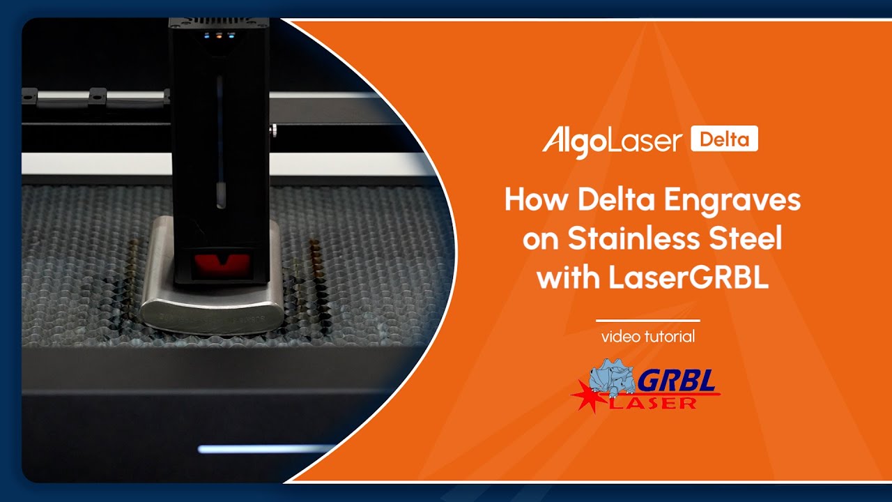 How Delta Engraves on Stainless Steel with LaserGRBL | Delta Tutorial ...