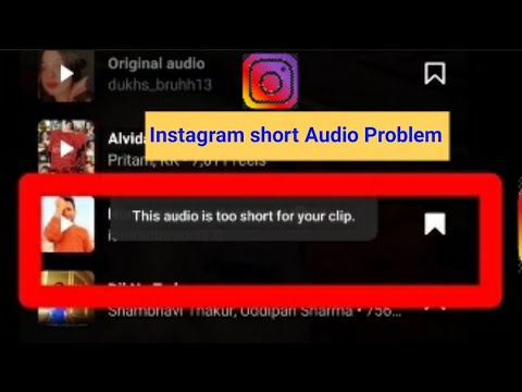 This audio is too short for your clip ll instagram short audio problem ...