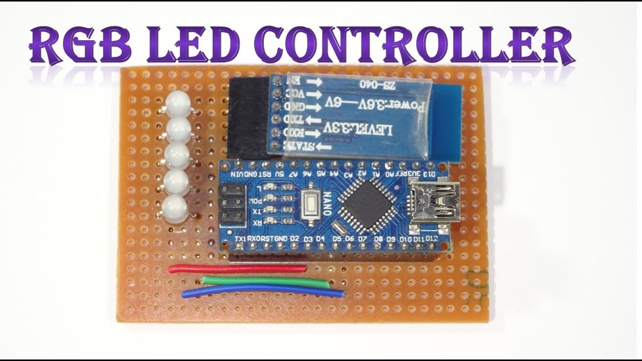 Smart RGB LED color control from mobile - YouTube