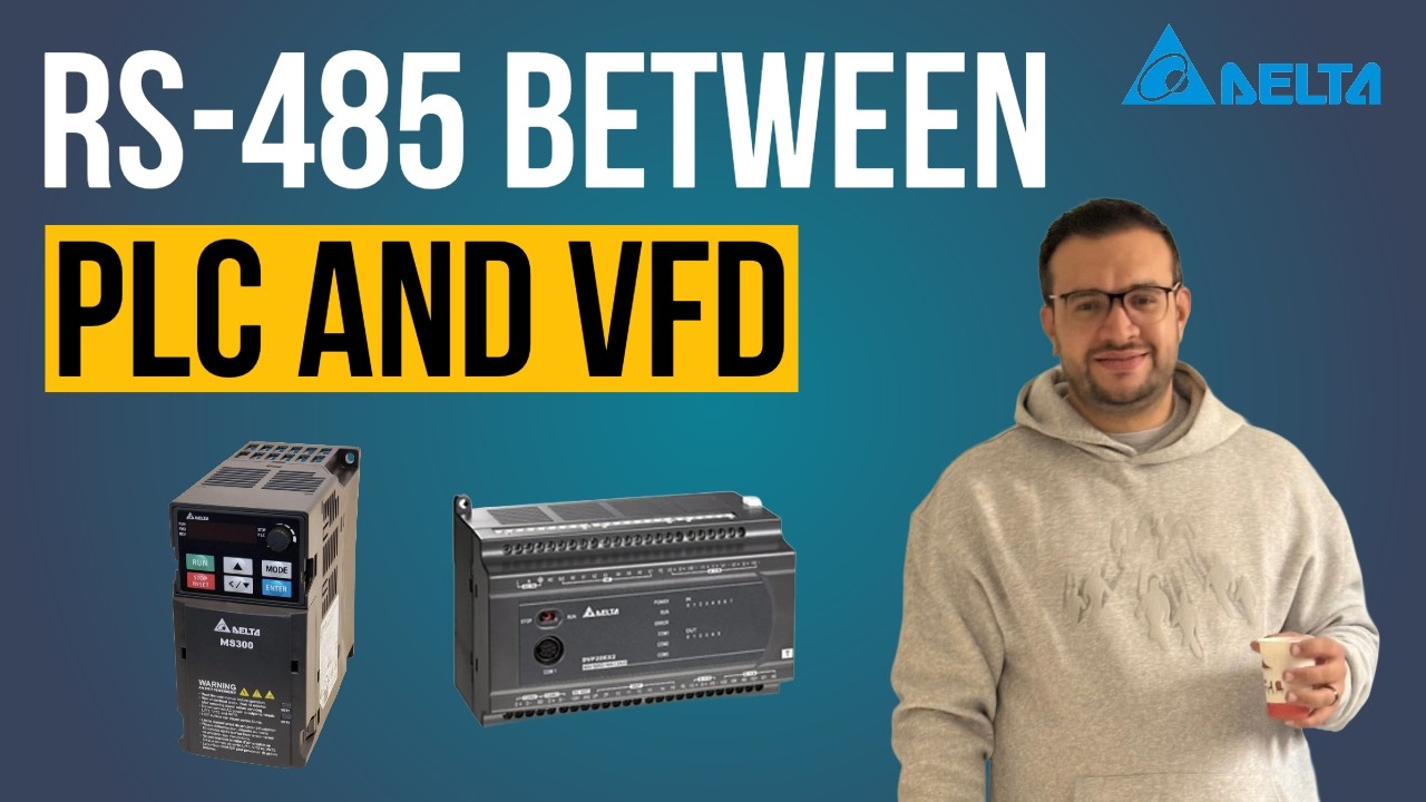 11- Modbus RS485 Between PLC Delta and VFD Delta using PLC Link - YouTube
