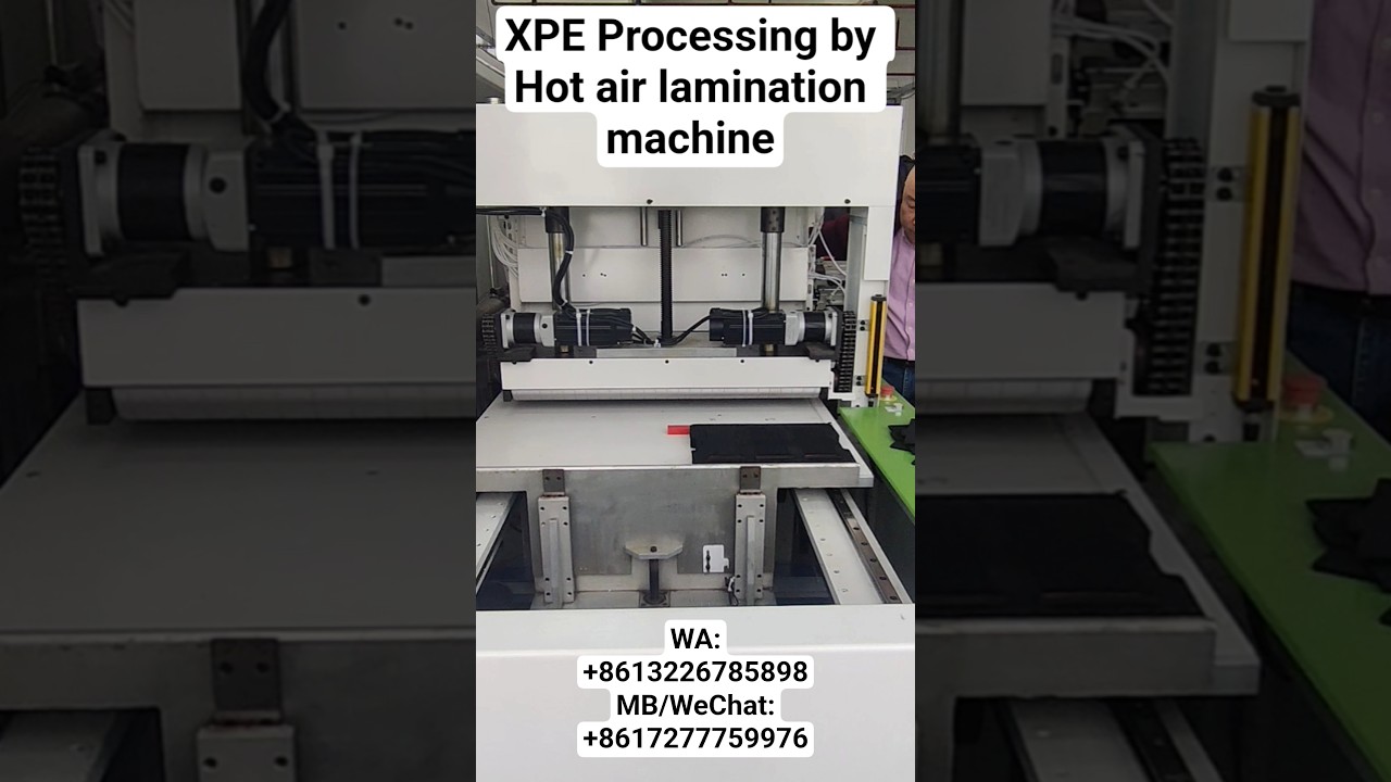 XPE processing by FOAM Packaging Hot Air Lamination Machine #packaging ...
