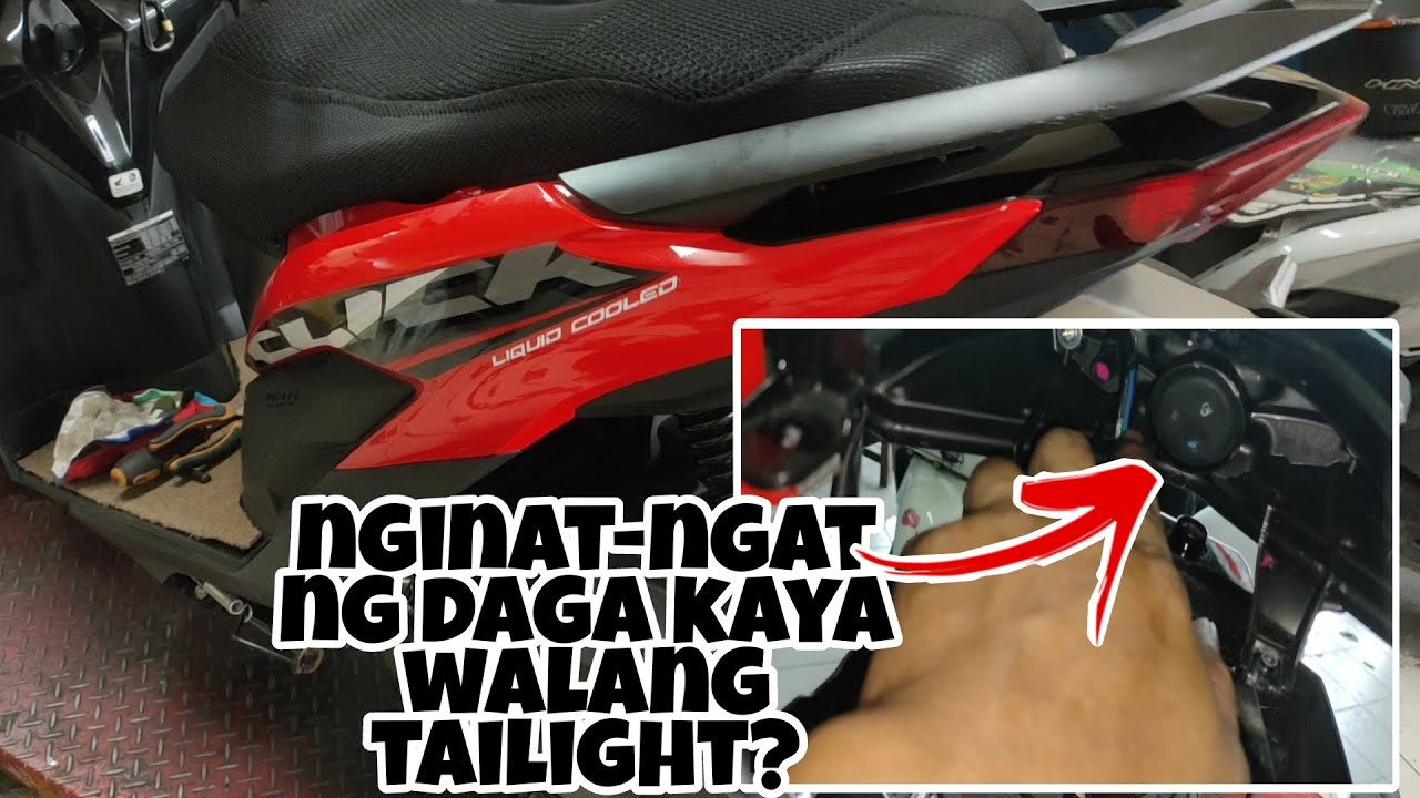 paano kalasin ang tail light honda click125/150 v2 ||kinagat ng daga ...
