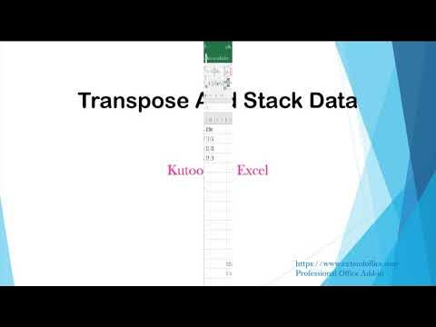 How To Easily And Quickly Transpose Range And Stack Data In Excel? - YouTube