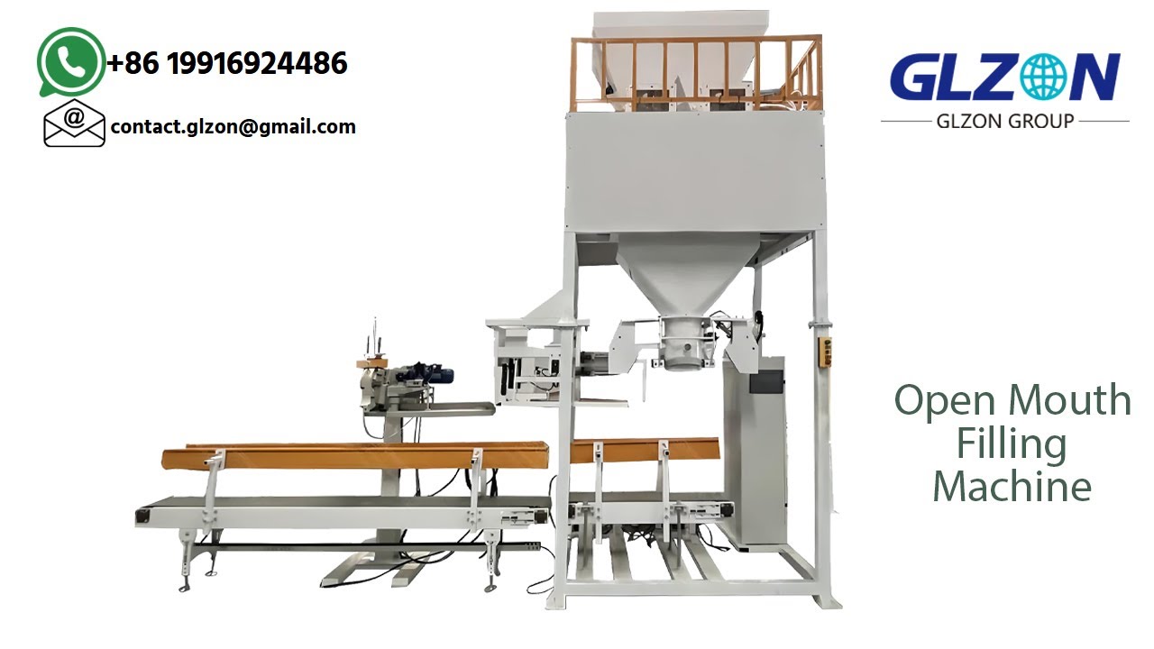 Open Mouth Bag Filling Machine for Gypsum Powder | Compost Bagger ...