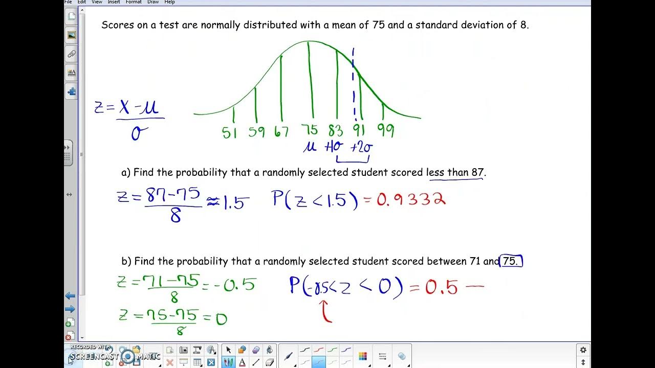 z scores example video - YouTube