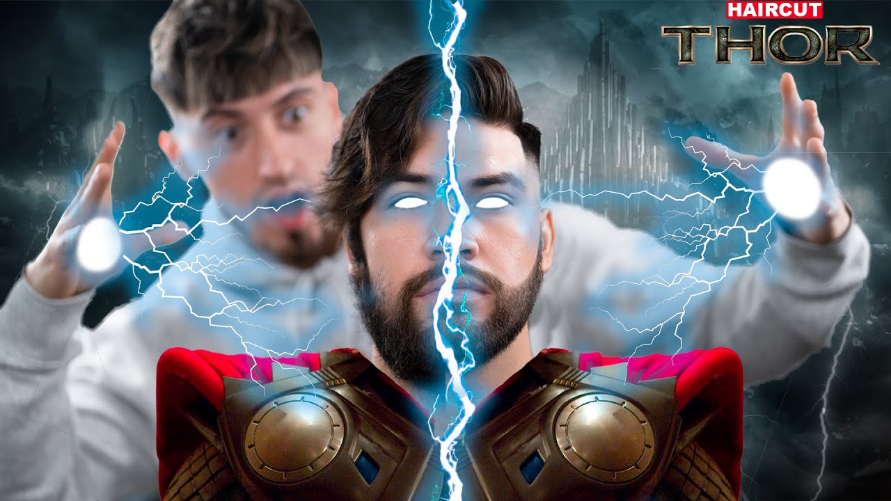 THOR HAIRCUT TRANSFORMATION!!!⚡️ | MID FADE COMBOVER & BEARD TUTORIAL ...