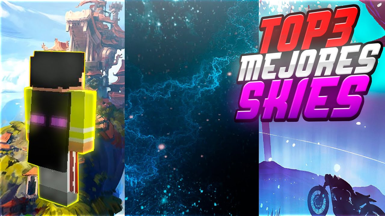 👉LOS 3 MEJORES CIELOS para MINECRAFT | CUSTOM SKY OVERLAYS BEDWARS ...