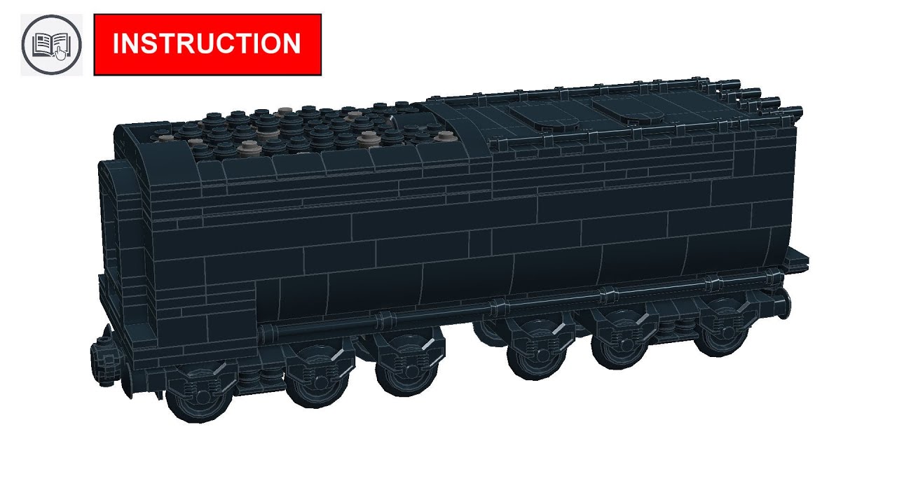 LEGO Train instruction - Milwaukee Road S3 Northern 4-8-4 - MOC - YouTube