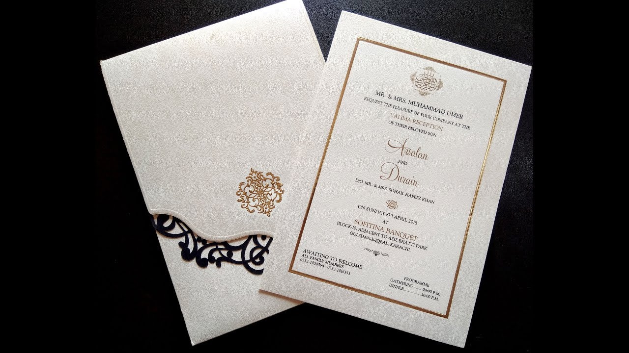 Wedding Card (CG-9617) - YouTube