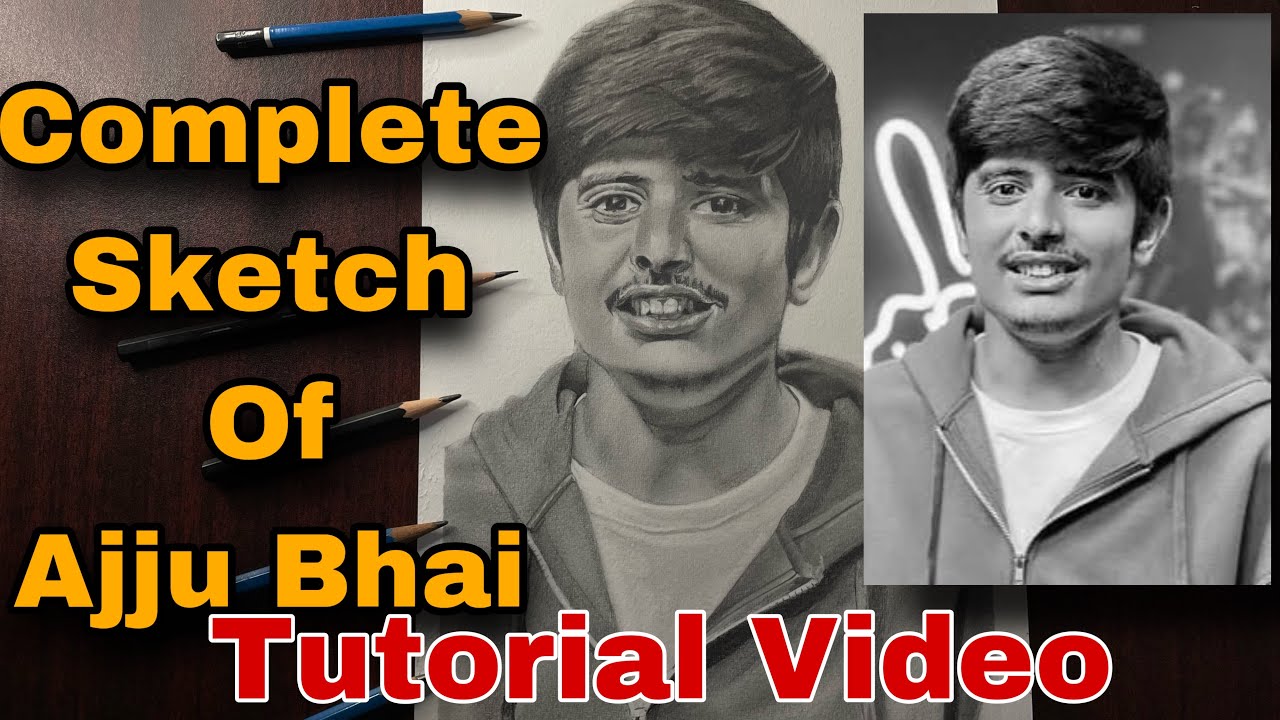 Part-3 Ajju Bhai Sketch ️ || Shading Tutorial Video || Step By Step ...
