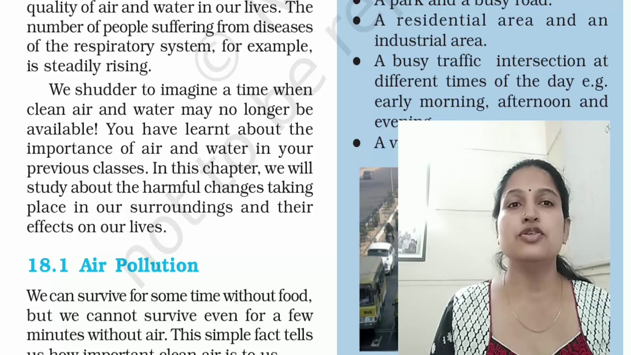 Pollution of air and water chapter 18 class 8 science part 1 - YouTube