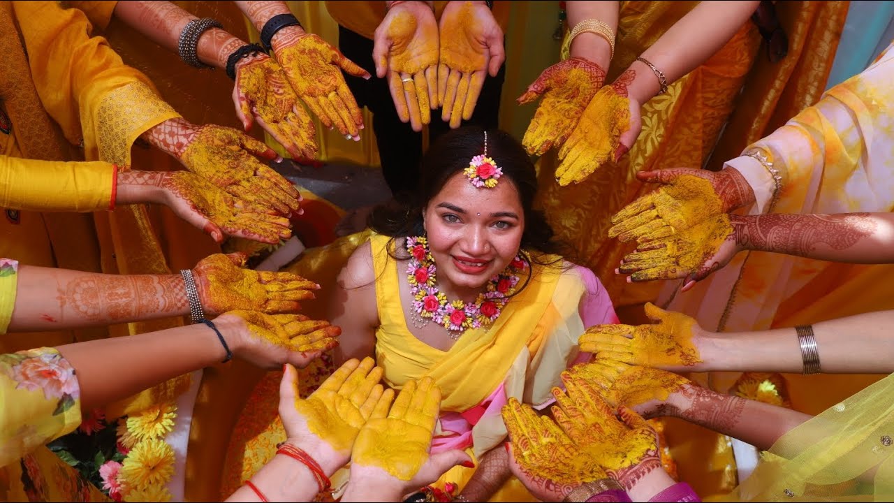 Neha Sahu. Haldi Ceremony. Shoot by V.R. Photography. - YouTube