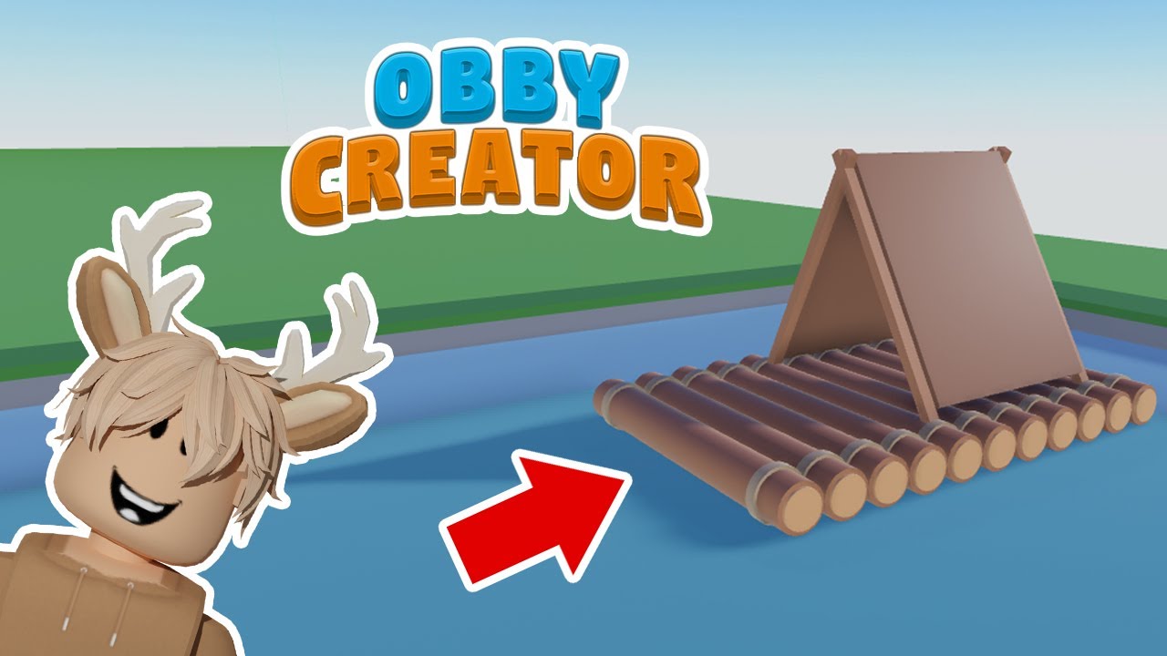 Obby Creator Tutorial 8 / How to build a animated raft! ( Level: Medium ...