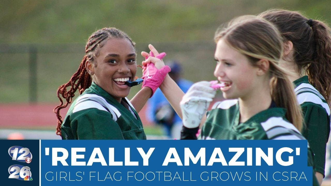 Some CSRA schools participant in girls' flag football - YouTube