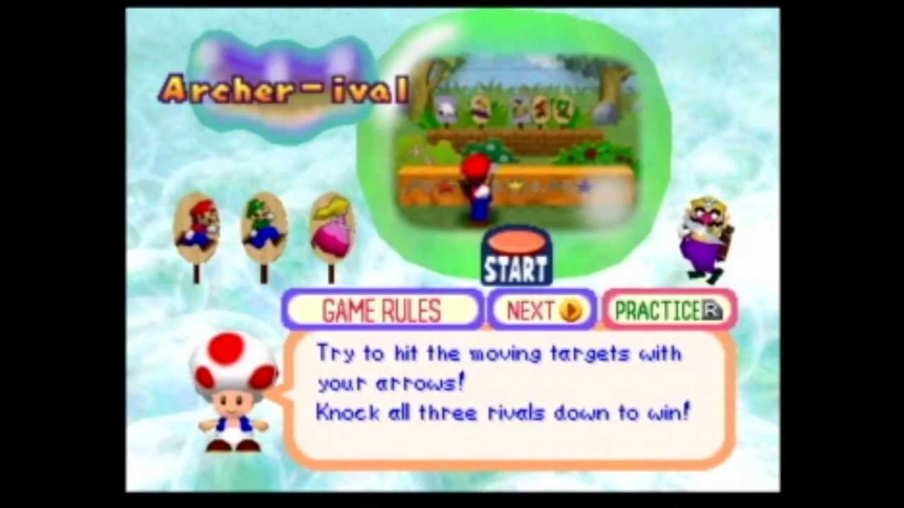 Mario Party 2: 1 vs. 3 Minigame - Archer-ival - YouTube