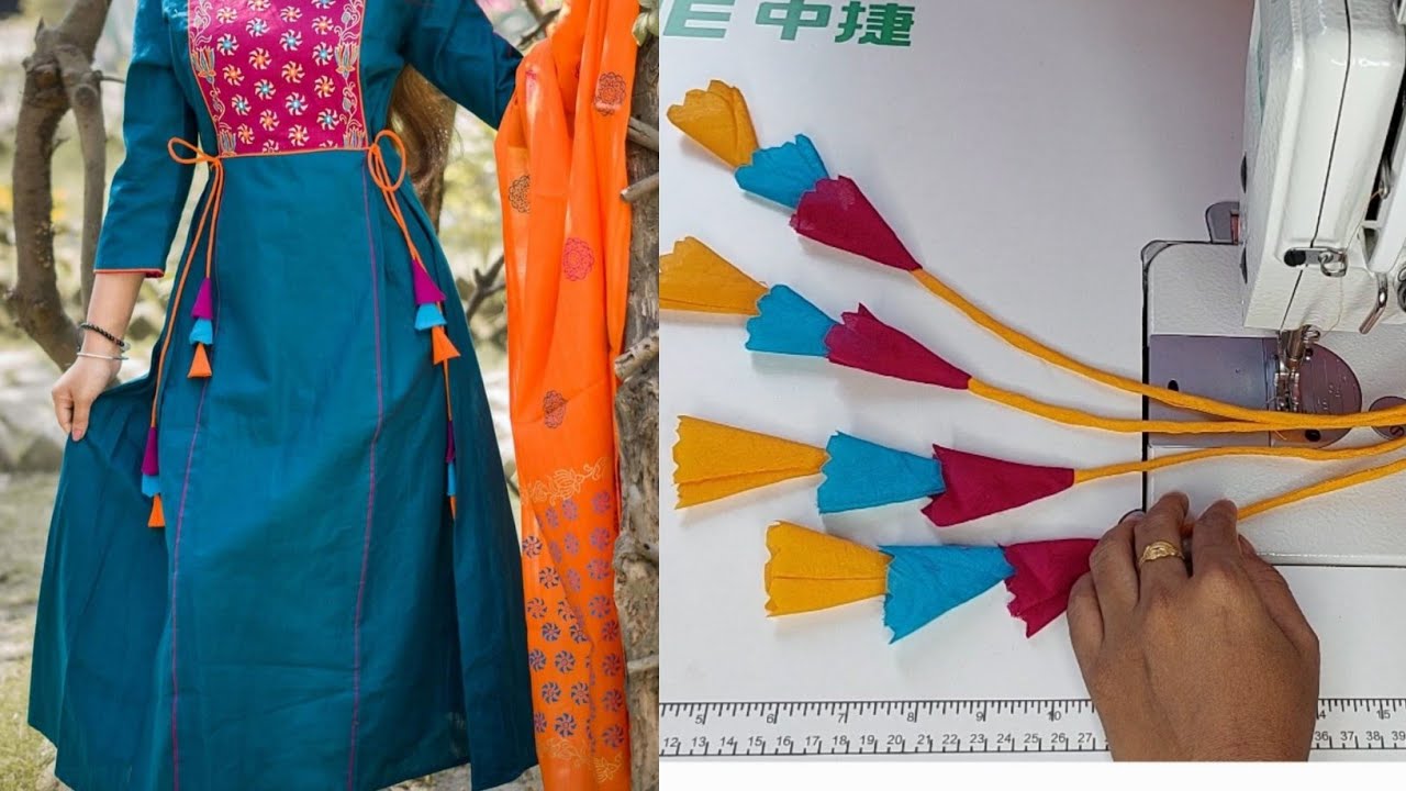 Fabric Tarsel For Blouse,Kameez,Skirt & Baby Frock কাপড়ের টারসেল তৈরি ...