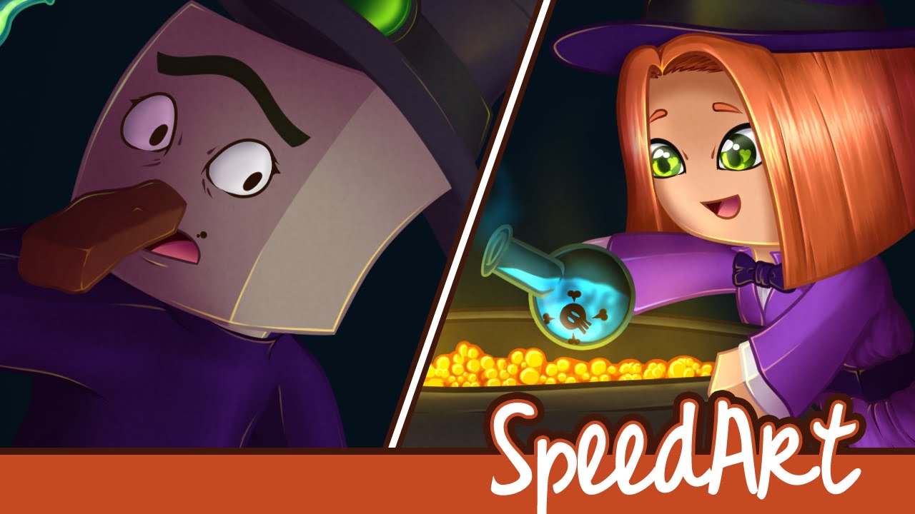 Witch's Apprentice | Minecraft Speed Art - YouTube