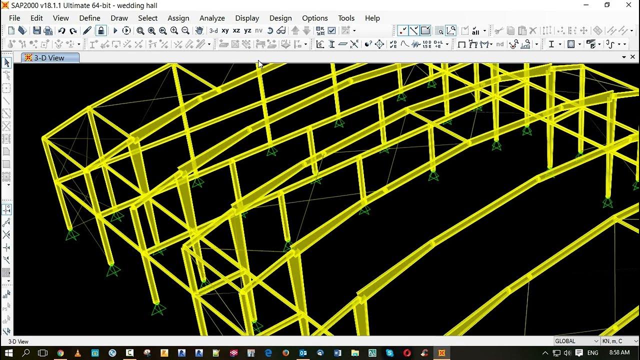 CSi sap2000 v18 steel structural design part 02 - YouTube